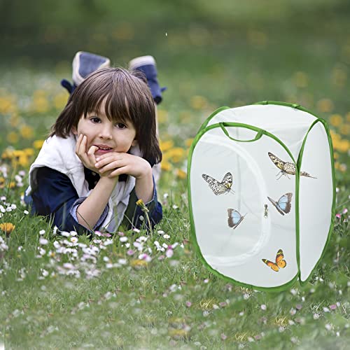 Insect Butterfly Garden Mesh Net Cage -Pop Up 23.6inch Tall ...