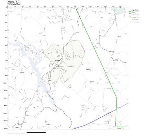 ZIP Code Wall Map of Mayo, SC ZIP Code Map Not Laminated: Amazon.com ...