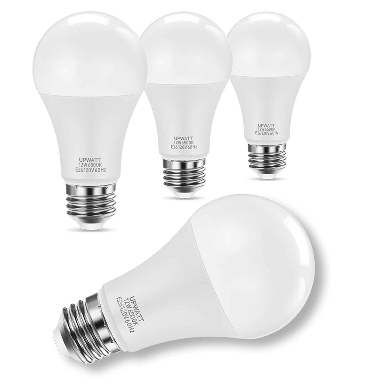 UPWATT LED Light Bulbs, A19 Daylight 6500K Light Bulb, 12W (100 Watt ...