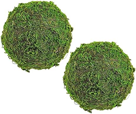 Amazon.com: Alipis Wedding Mossy Balls 2pcs Artificial Green Orb Sphere ...