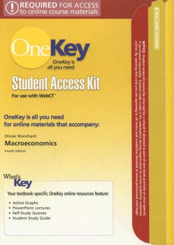 OneKey WebCT, Student Access Kit, Macroeconomics : Amazon.com