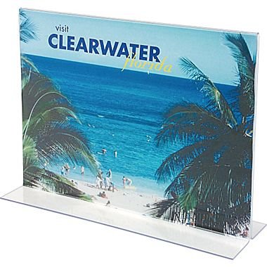 Snapklik.com : Acrylic Stand-Up Horizontal Sign Holder 85x11 6 Pack