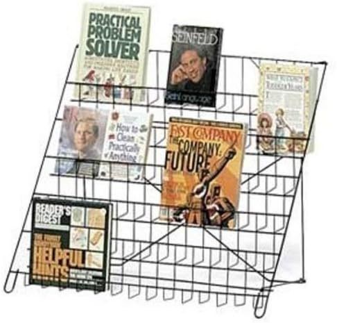 Amazon.com : 6-Tier Wire Countertop Literature Rack in Black 22 H x 29 ...