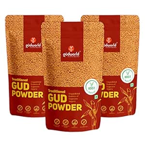 Gudworld Jaggery Powder 750 gram (Pack of 3 x 250g) | Powder Gur | Gud Powder | Chemical Free ...