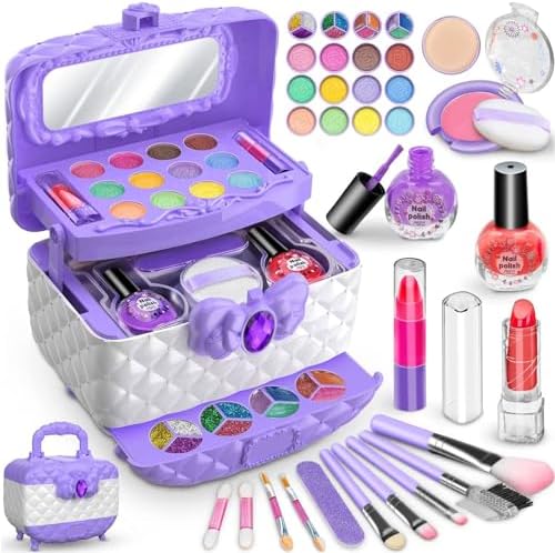 LinJie Kids Makeup Kit For Girl,Makeup For Kids,Safe & Non-Toxic ...