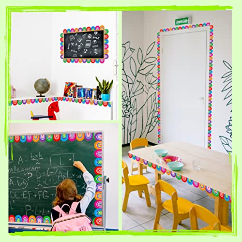 Snapklik.com : 60 Feet Bulletin Board Borders, Colorful Rainbow Die-Cut ...