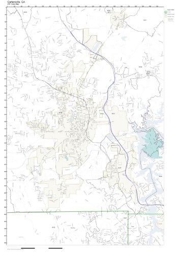ZIP Code Wall Map of Cartersville, GA ZIP Code Map Laminated: Amazon ...