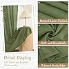 Amazon.com: LAMIT Sage Green Sheer Linen Curtains 102 Inches Long 2 ...