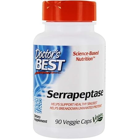 Amazon.com: Doctors Best Serrapeptase 40,000 SPU, Non-GMO, Vegan, 90 ...