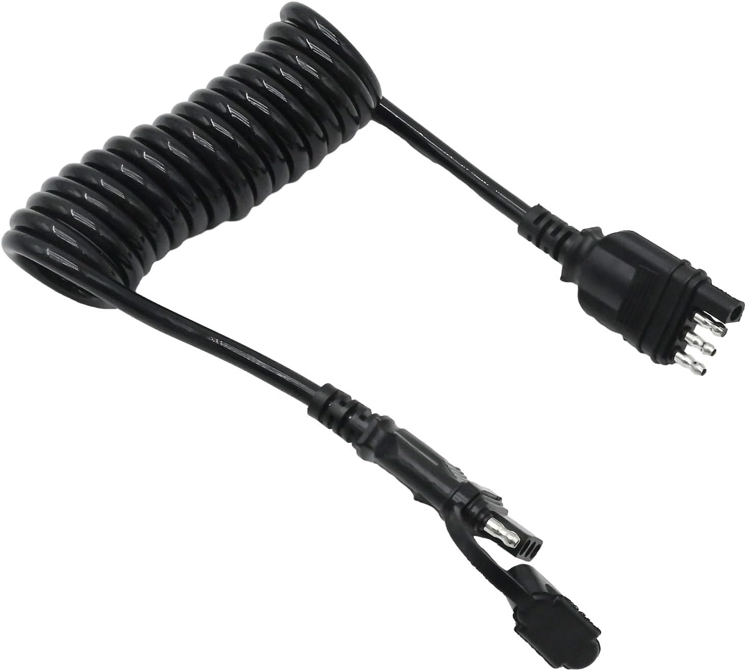 Amazon.com: Saihisday 4 Way Flat Trailer Extension Coiled Cable 8 Feet ...