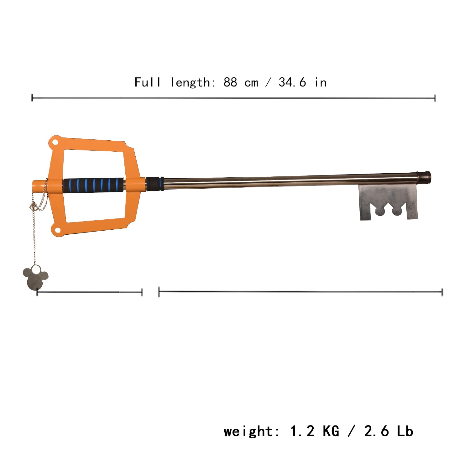 ZKBWFLA Carbon Steel sora Kingdom Hearts Keyblades White/Black/Yellow ...