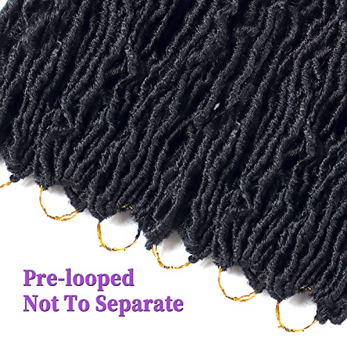 lianlian 12 Inch Faux Locs Crochet Hair Pre Looped 6 Packs Soft Locs ...