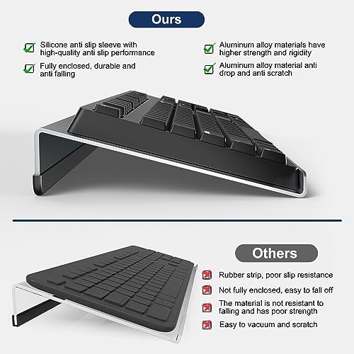 Snapklik.com : Aluminum Alloy Tilted Computer Keyboard Stand For Easy ...