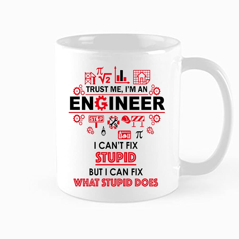 TAMDG GIFET Funny Engineer Coffee Mug, Trust Me, I'm an Engineer, I Can ...