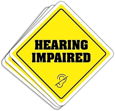 Amazon.com: MAIANEY (3 Pcs) Hearing Impaired Sticker Hearing Impaired ...