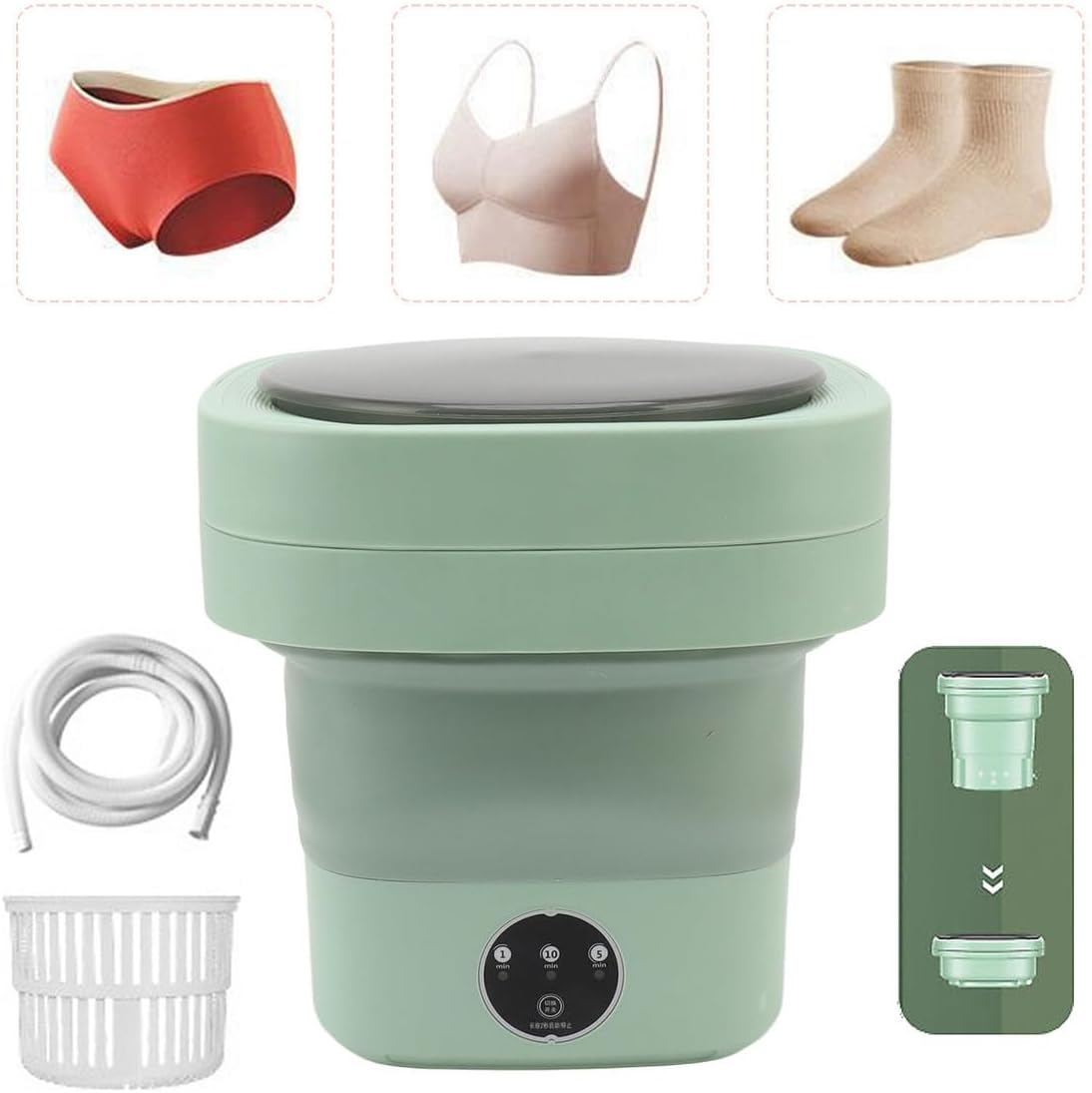 Mini Máquina De Lavar Roupas Portátil Dobrável Mini Lavadora de Roupas ...