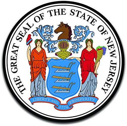 Amazon.com: New Jersey State Seal (2 Pack) Vinyl Decal Sticker - Car ...