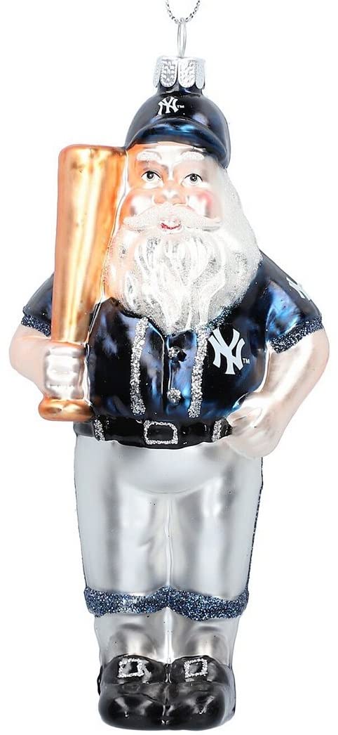 Amazon.com: Officially Licensed MLB Santa in Team Uniform Blown Glass ...