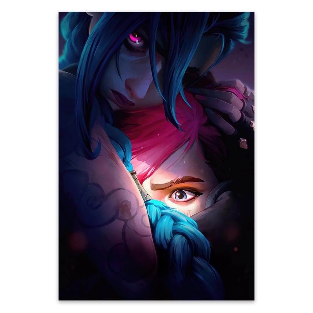 Amazon.com: 2024 Arcane Season 2 Jinx Animated Movie Poster Canvas ...