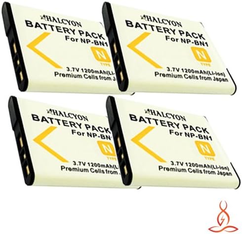 Amazon.com: Four Halcyon 1200 mAH Lithium Ion Replacement Battery for ...