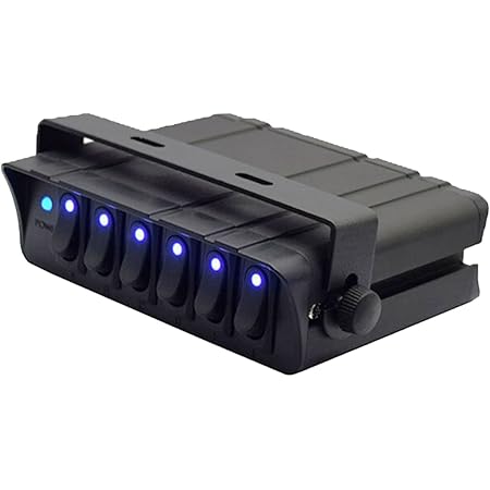 Amazon.com: 6-Gang 12V Rocker Switch Box w/Momentary Switches [40 Amp ...