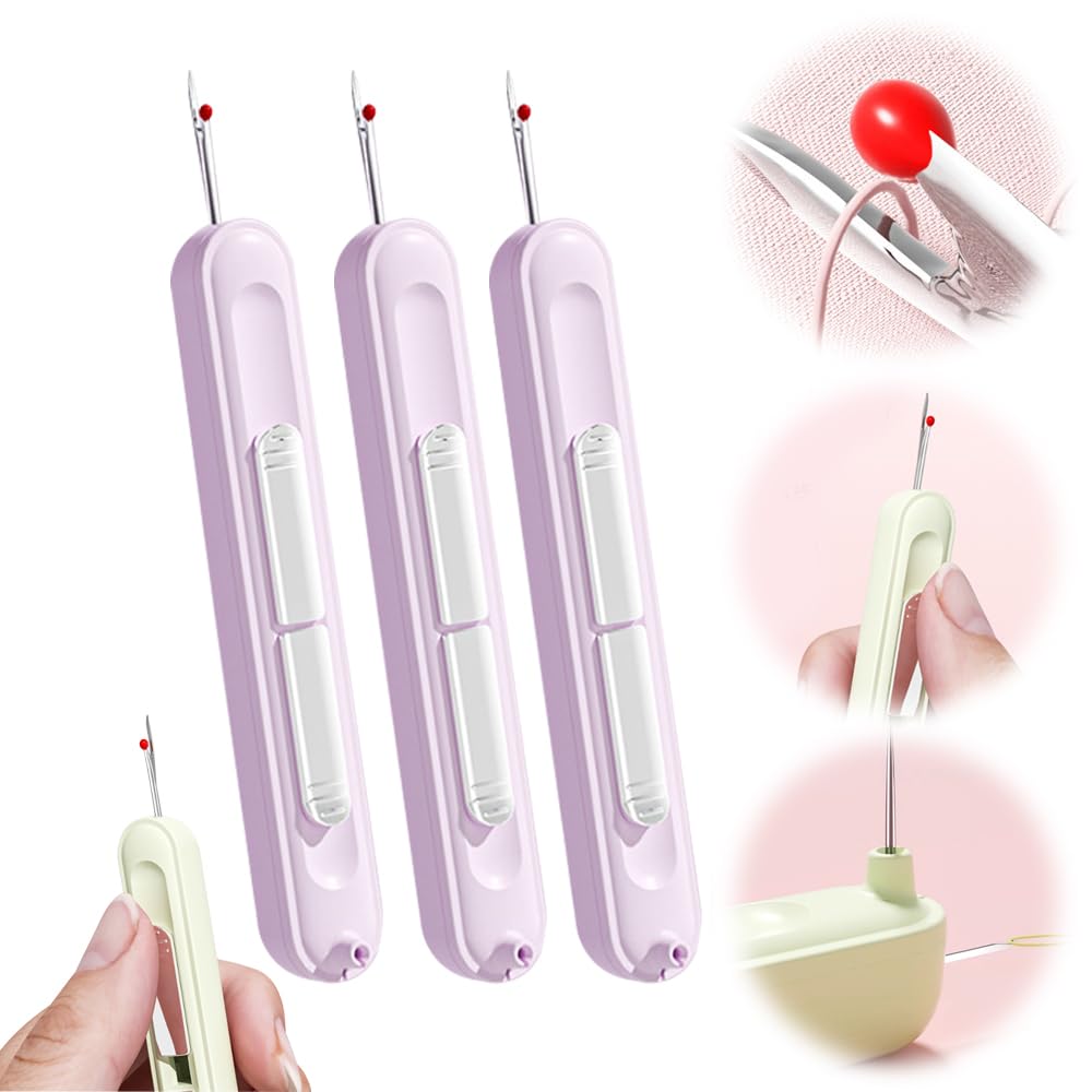 Amazon.com: 2 in 1 Needle Threader Seam Ripper, Retractable Threader ...