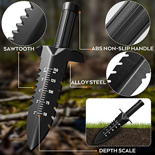 Snapklik.com : INCLY Metal Detector Shovel, Heavy Duty Double Serrated ...