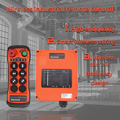 Buy Q600 Industrial Wireless Crane Remote Control kit 6 Button 12v 24v ...