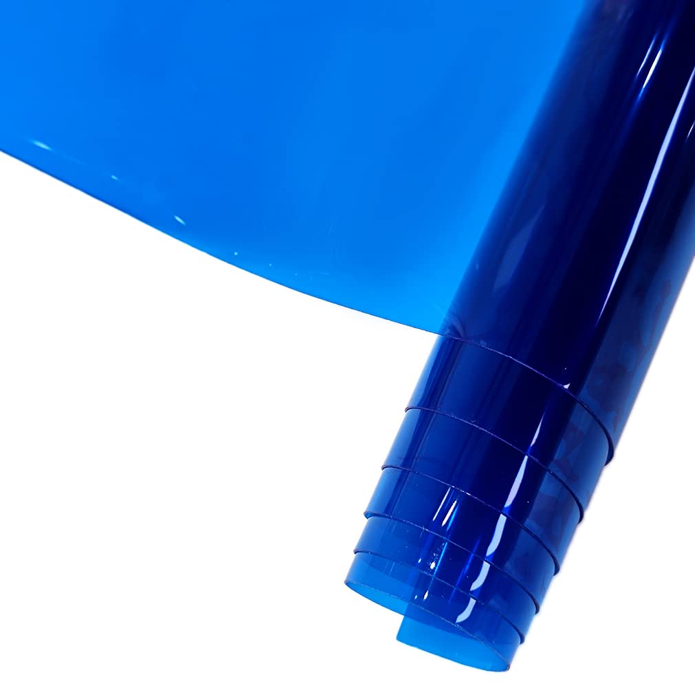 Amazon.com: HYANG Blue Transparent PVC Super Clear Holographic Vinyl ...