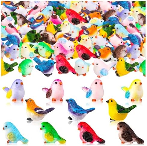 Amazon.com: 36PCS Miniature Bird Figurines Cute Bird Decorative ...