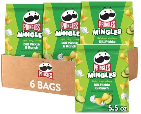 Amazon.com: Pringles Mingles Puffed Snacks, Dill Pickle and Ranch ...