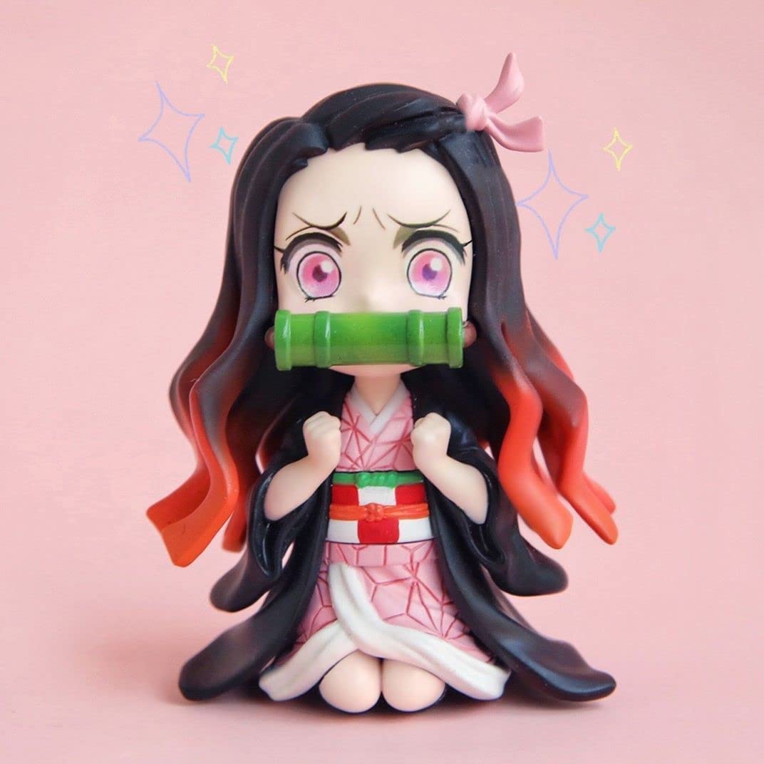 Enfily Demon Sayer Tanjiro Nezuko Kamado Mini Figure Of My | Desertcart ...