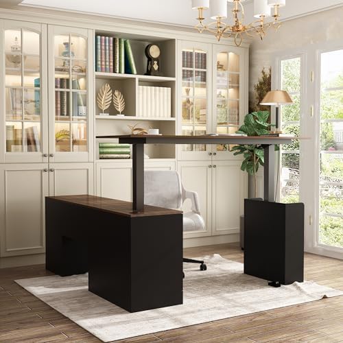 Amazon.com: ModernMate 63" Standing Desk with File Cabinet, Privacy ...