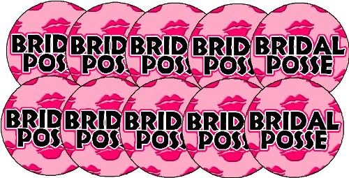 Amazon.com: Set of 10 BRIDAL POSSE kiss lips) 1.25" Pinback Button ...