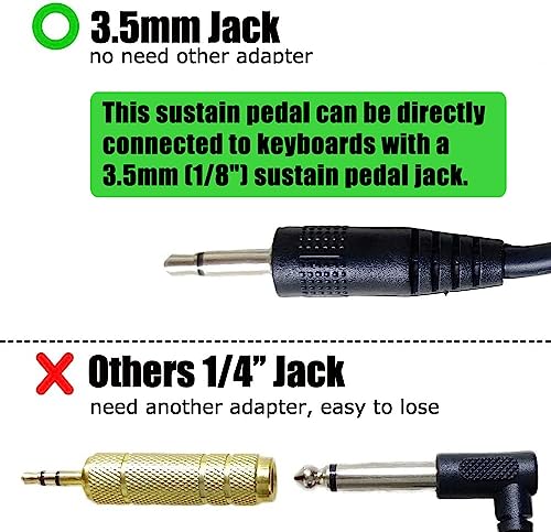 Buy 【Only for 3.5mm Jack】 NikoMaku Piano Keyboard Sustain Pedal for 3 ...