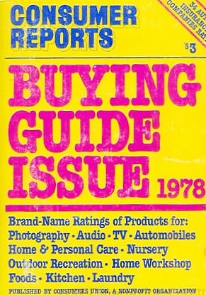 Consumer Reports Buying Guide Issue 1978 Consumer Reports Amazon