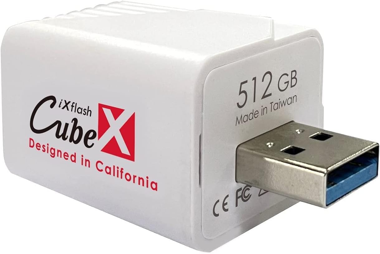 Amazon.com: PioData iXflash Cube 512GB Photo Storage Device Apple MFi ...