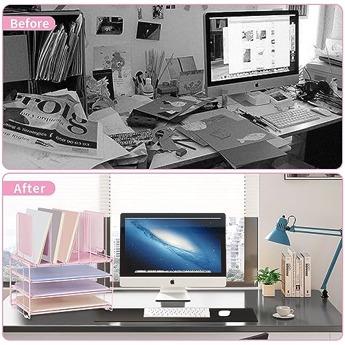 Snapklik.com : LEKETREE Paper Desk Organizer, 3-Tier Letter Tray