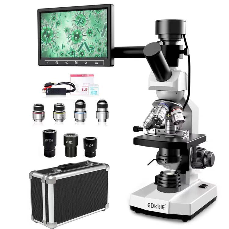 EDKKIE Upgraded Microscope for Adults, 40X-2500X Magnification, Dual ...