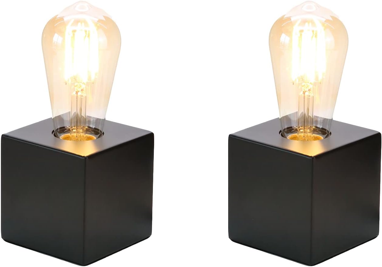 New Sunbeam Modern Table LAMP with Black Fabric Shade and Metal Base ...