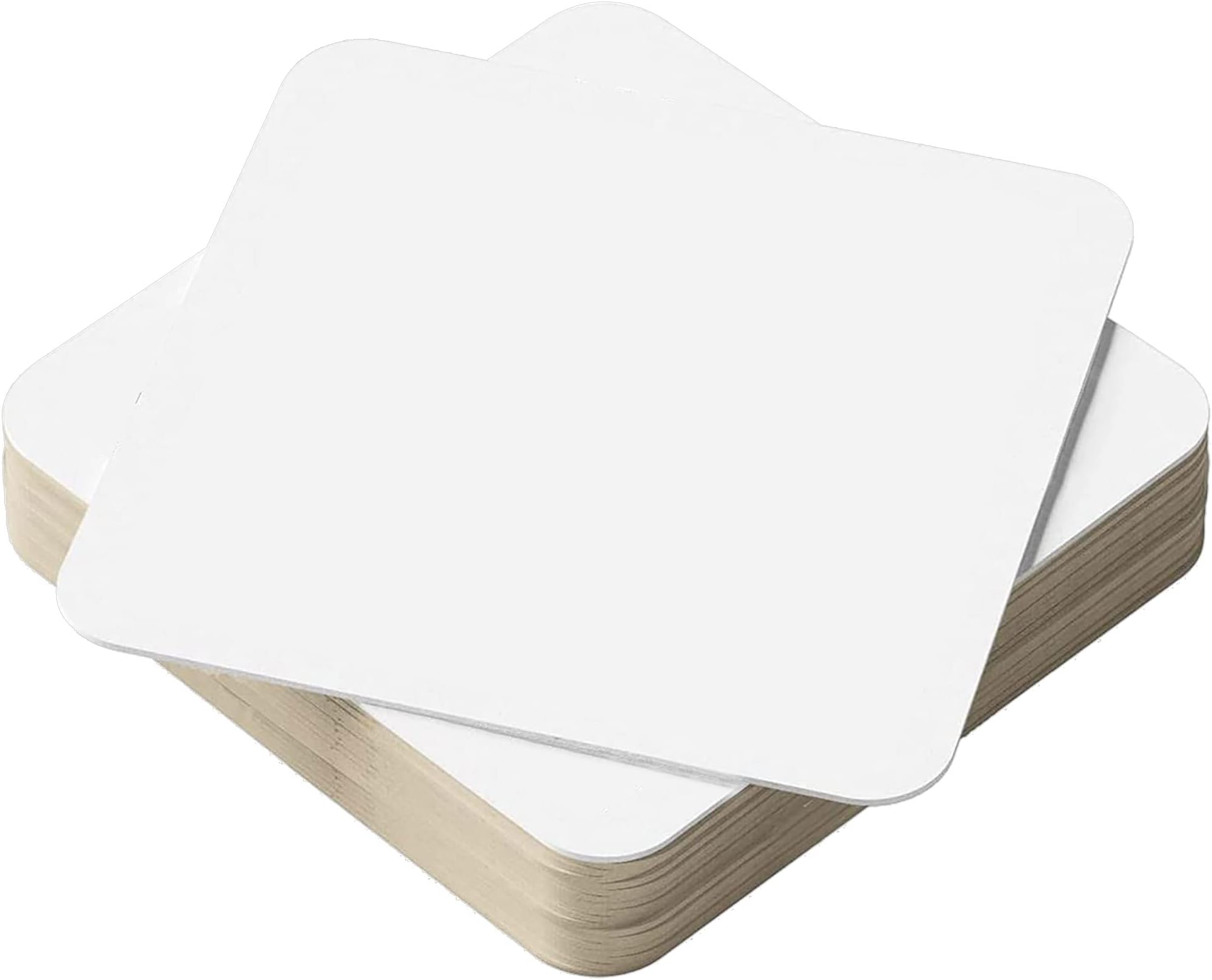 Beer Mats 25 Pack - White Cardboard Drink Coasters - 90mm x 90mm x 1mm ...
