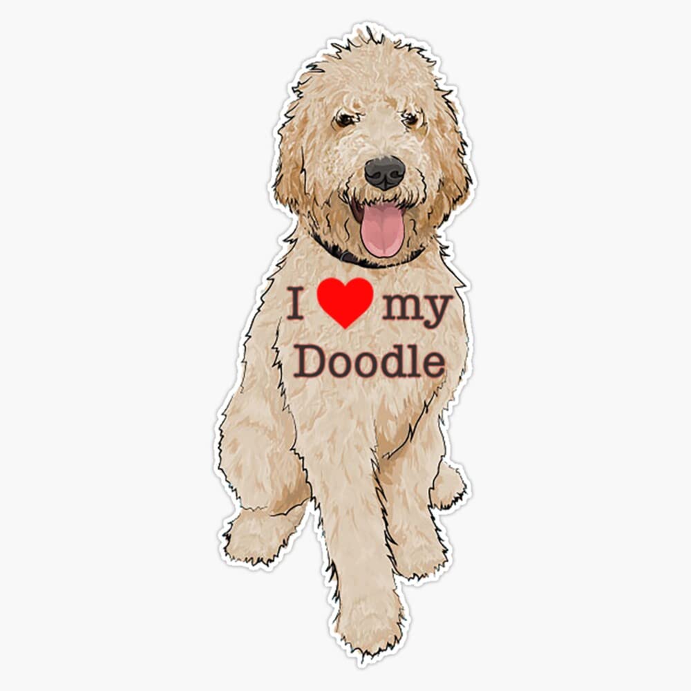 Amazon.com: I Love My Doodle Vinyl Sticker Laptop Decal Waterproof 5 ...