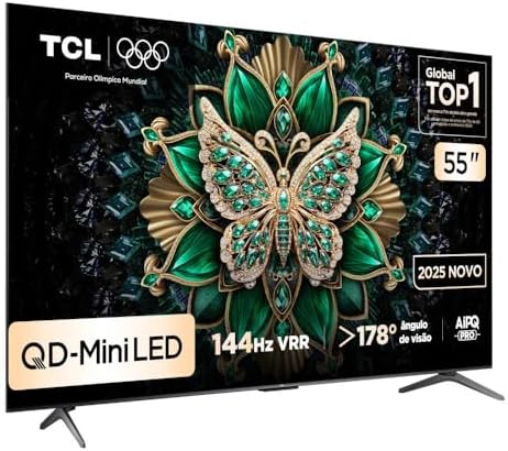 Smart TV TCL 55 Polegadas QLED Mini LED 4K C6K WiFi Bluetooth Google TV ...