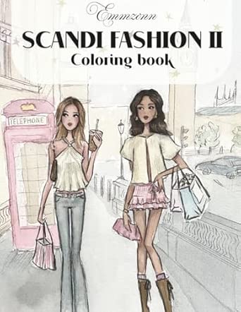 Amazon.com: Scandi fashion 2 coloring book, Emmzonn: Fashion ...