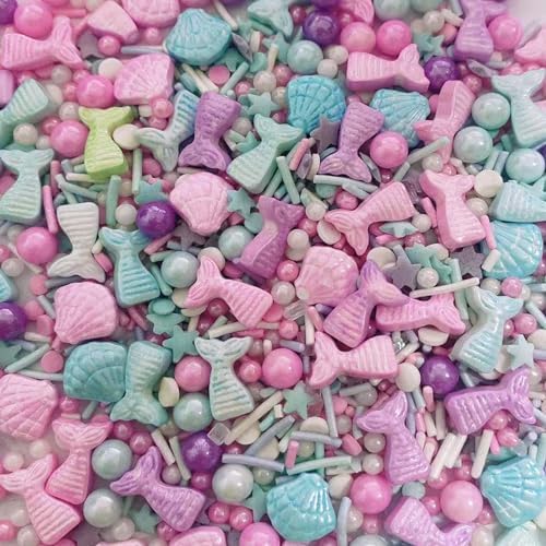 Amazon.com: Sentovac Multicolor Mermaid Sprinkle Edible Decorating ...