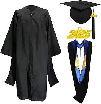 Amazon.com: Herrenbek Graduation Master Cap Gown and Hood-royal blue ...