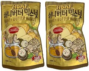 Amazon.co.jp: HBAF ハニーバターミックスナッツ 180g×2袋セット 韓国お菓子 Tom`s farm Jancode 4570195000070 : 食品・飲料・お酒