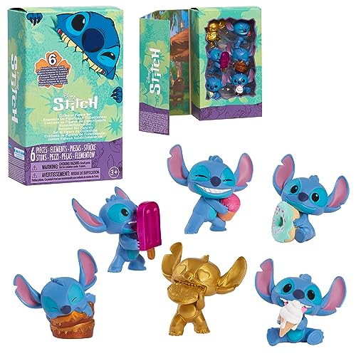 Disney Stitch Feed Me 6-piece Collectible Figure Set, Premium Collector ...