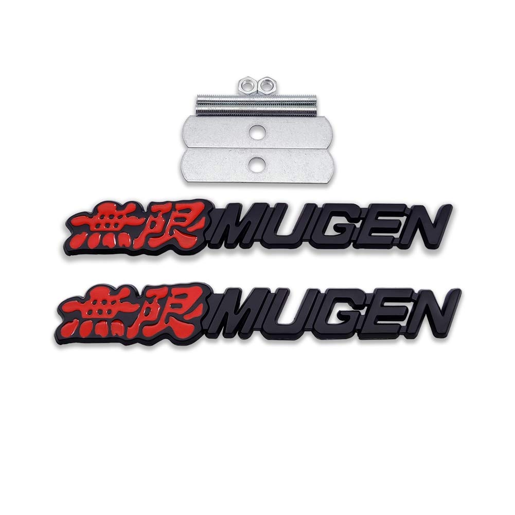 Buy 1x Chrome Metal Mugen Logo Front Grille Emblem + 1x 3D Letter ...