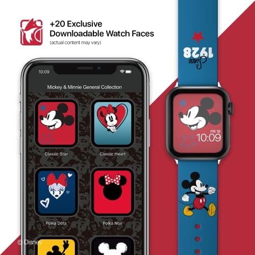 Amazon.com: Disney – Mickey Mouse Classic Stars Smartwatch Band ...